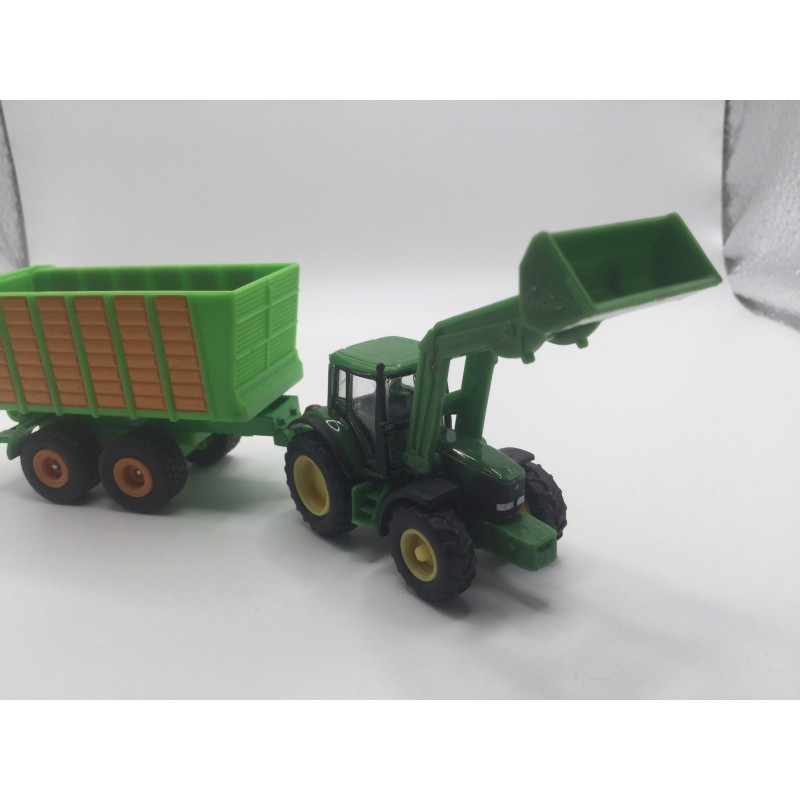 Tracteur SIKU 1/87 avec remorque - voiture miniature de collection